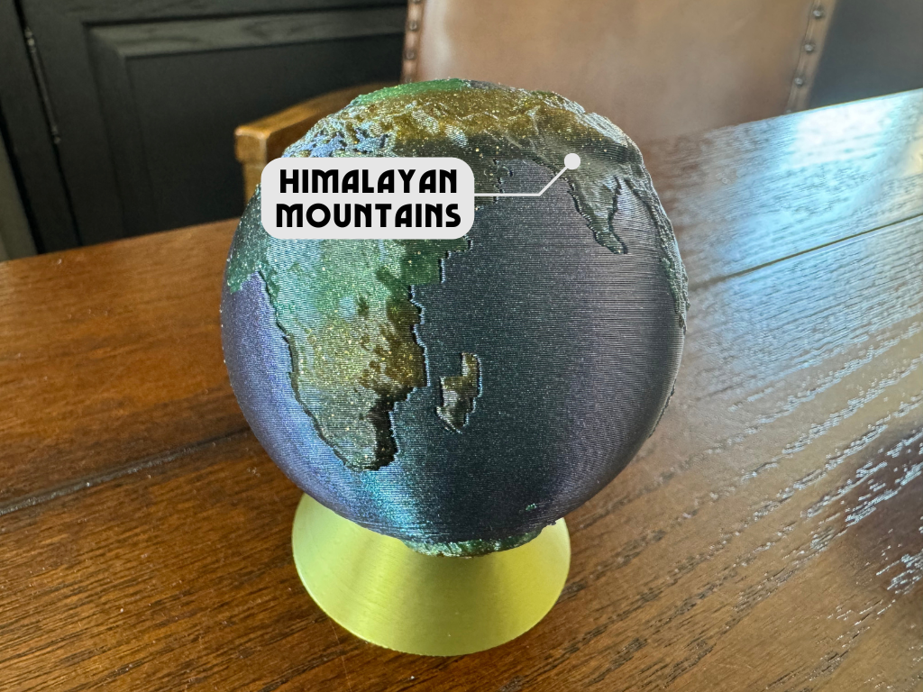 3D Earth Model from 48K Displacement Map by Kaylyn | Download free STL ...