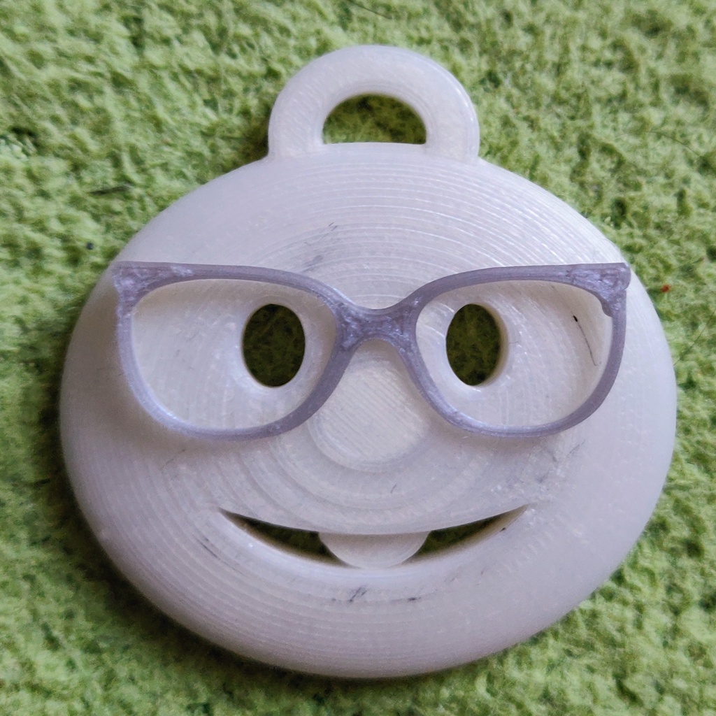 Nerd Face Emoji Keychain by Christian | Download free STL model ...