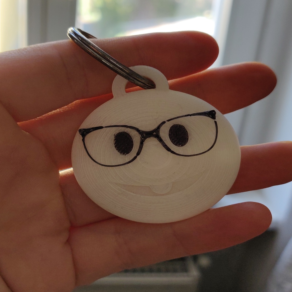 Nerd Face Emoji Keychain by Christian | Download free STL model ...