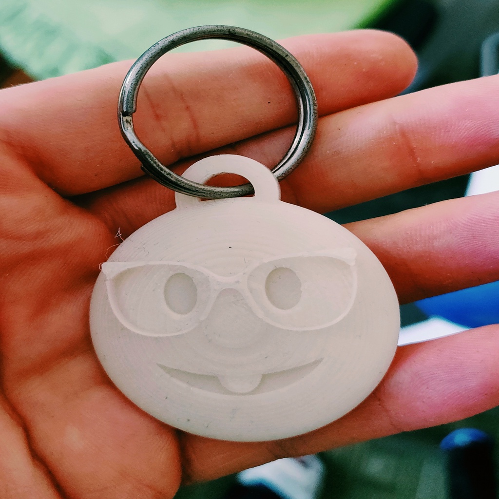 Nerd Face Emoji Keychain by Christian | Download free STL model ...