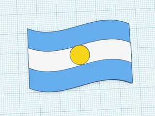 Escarapela/bandera argentina by Facundo Sagania | Download free STL model | Printables.com