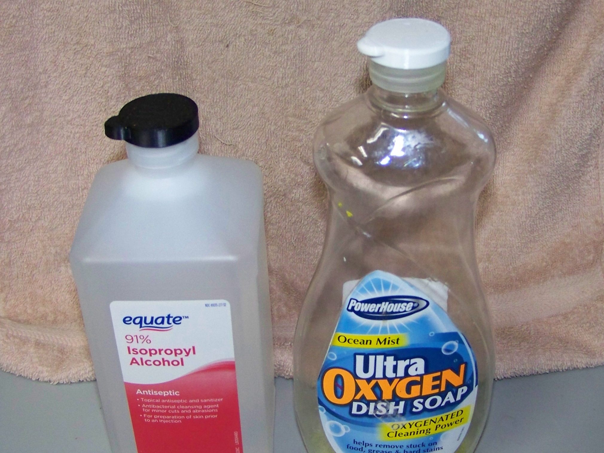 Bottle Easy Open Flip Top Lid, Equate Alcohol, Dish Detergent, other ...