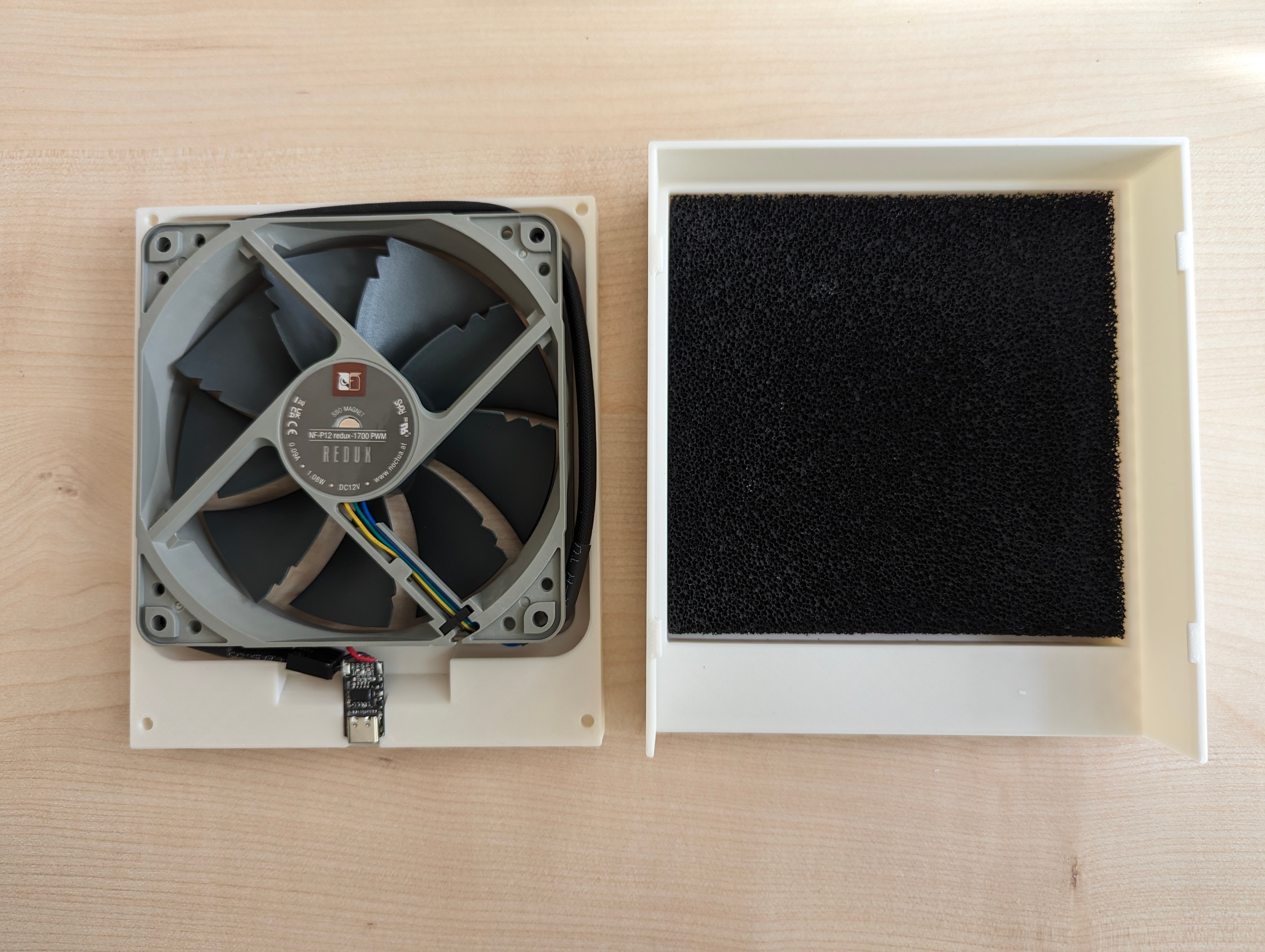 120mm fan solder fume extractor, USB-C by e0en | Download free STL ...