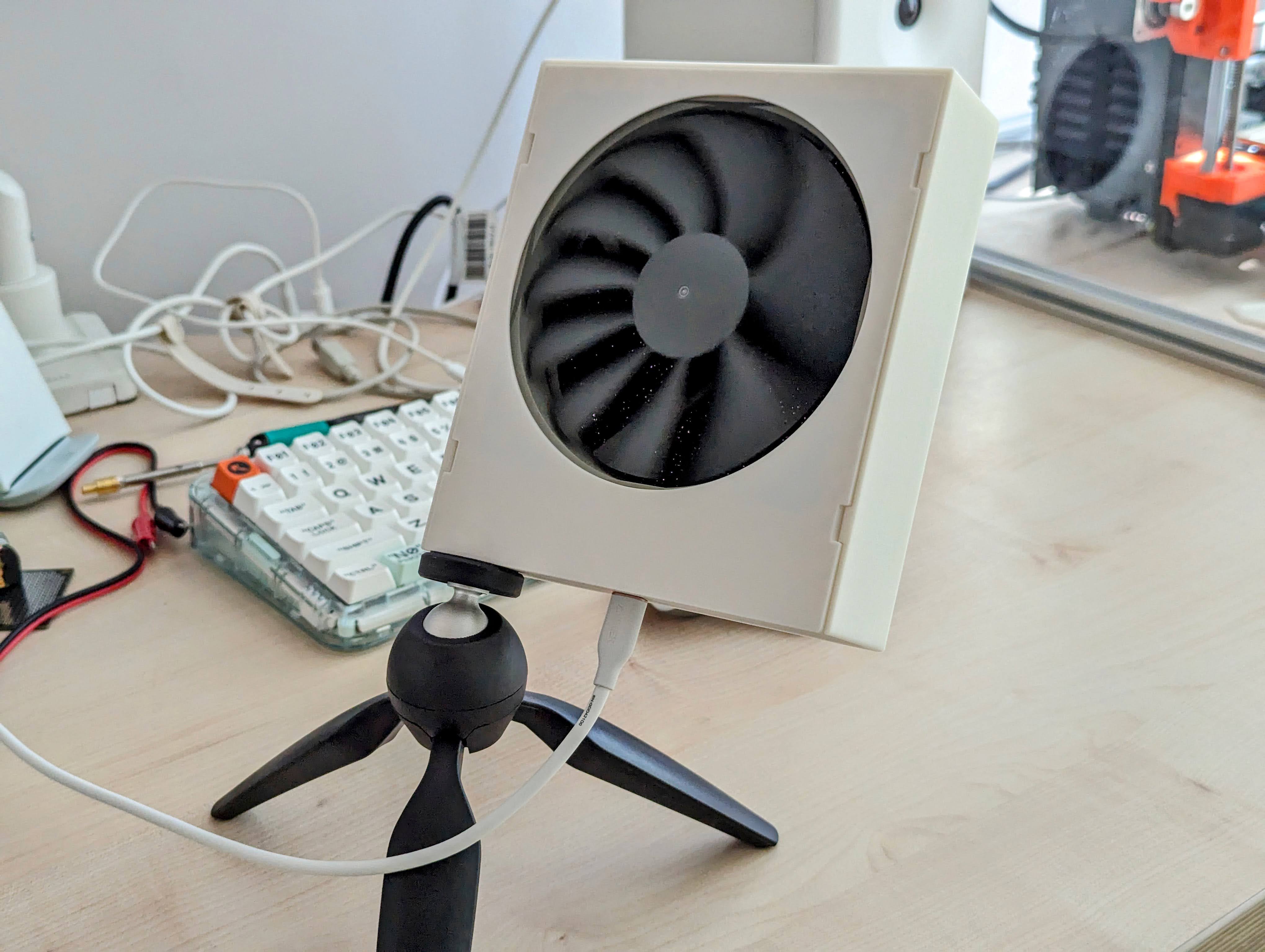 120mm fan solder fume extractor, USB-C by e0en | Download free STL ...