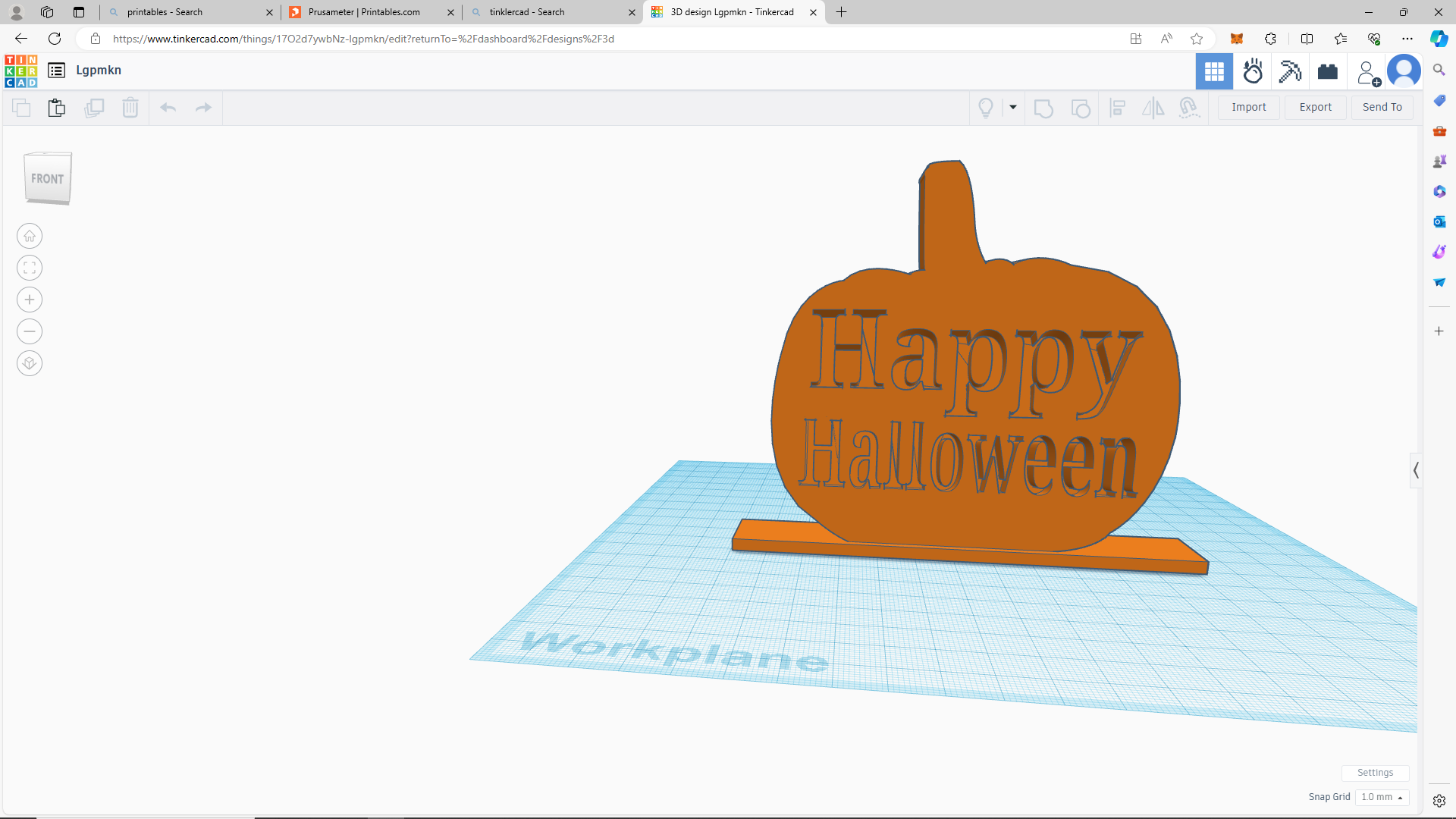 Happy Halloween Pumpkin by benchyboi2 | Download free STL model ...