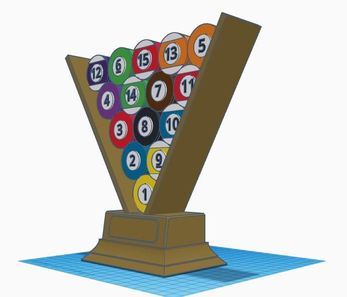8-Ball (Billiards) Trophy von Facundo Sagania | Kostenloses STL-Modell herunterladen ...