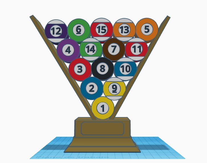 8-Ball (Billiards) Trophy von Facundo Sagania | Kostenloses STL-Modell herunterladen ...