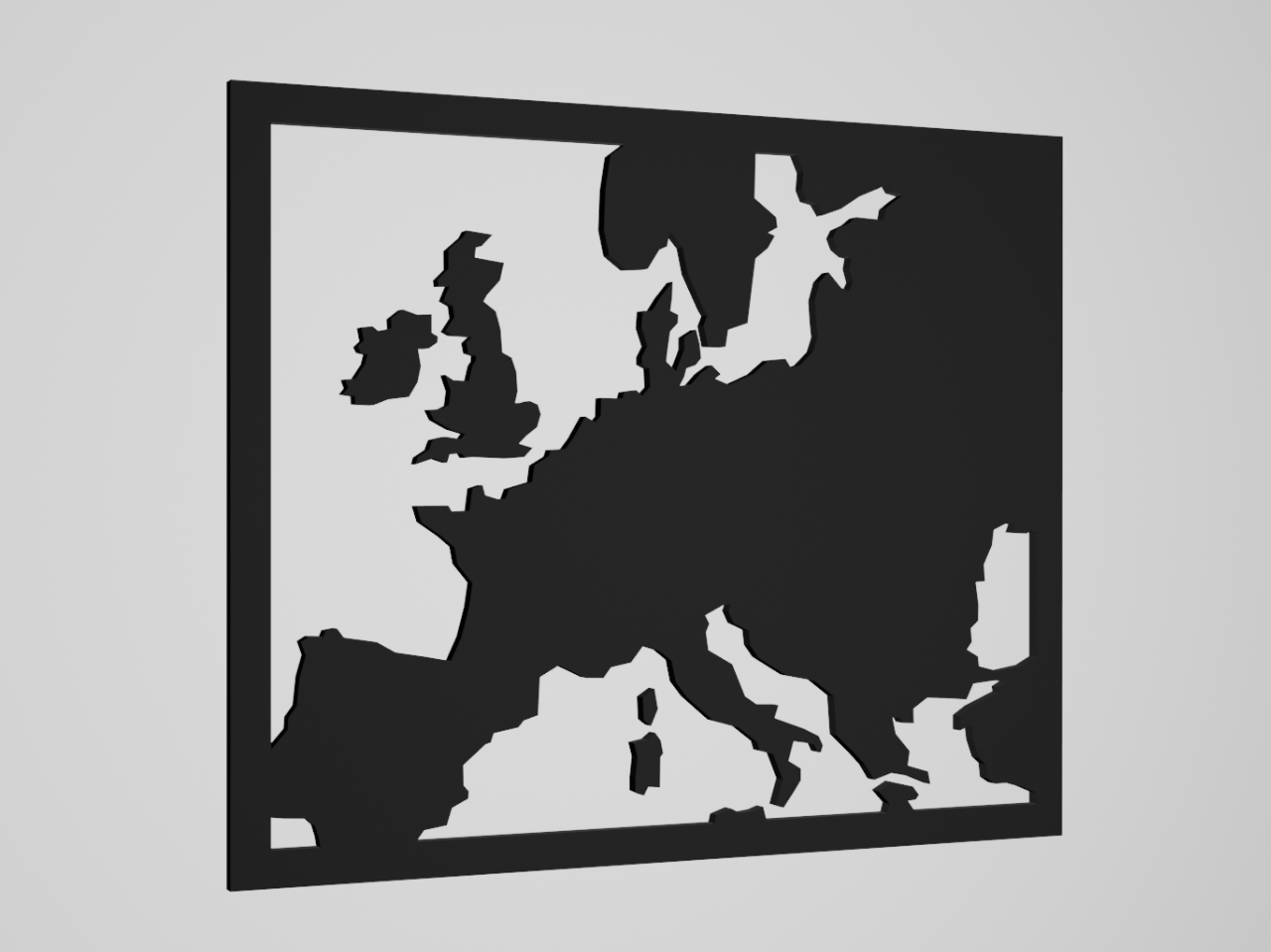 Europe - Low Poly Wall Art by 3DPrintHub | Download free STL model ...