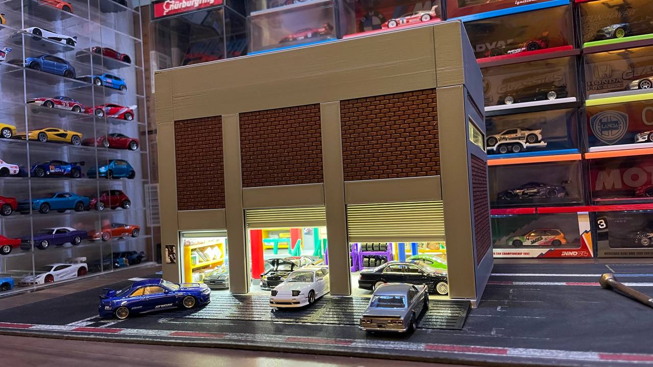 Fast & Furious Tokyo Drift Han's Garage (For Hot Wheels & 1/64 Scale ...