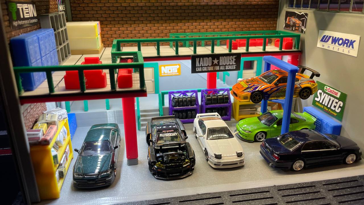Fast & Furious Tokyo Drift Han's Garage (For Hot Wheels & 1/64 Scale ...