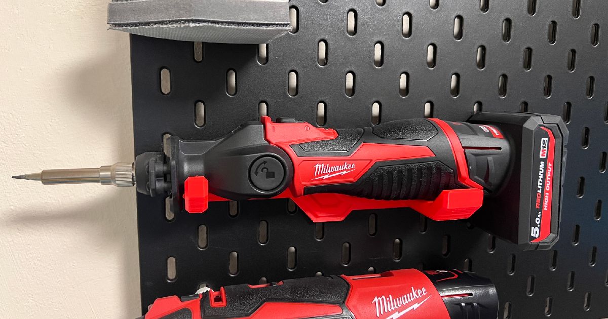 Milwaukee akku soldering iron holder for Ikea Skadis by Scale_RC_German ...