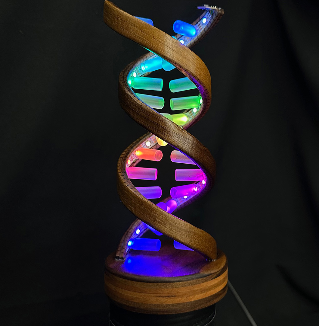 Gesture Controlled Wooden DNA Desk Lamp by Timber Rough | Download free ...