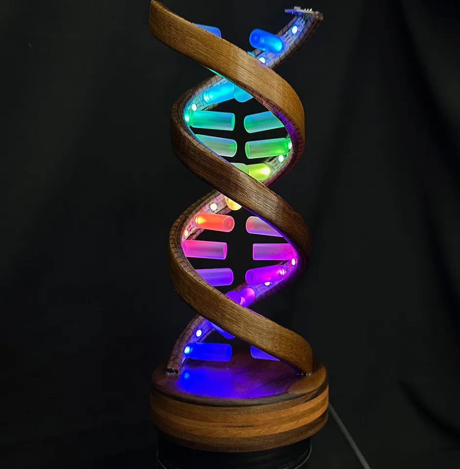 Gesture Controlled Wooden DNA Desk Lamp by Timber Rough | Download free ...