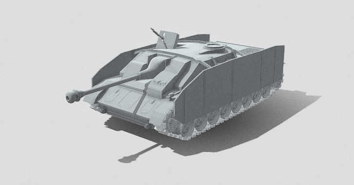 Stug-IV WW2 tank destroyer - Low Poly - Blender by Adam | Download free ...
