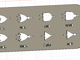 Logic gates template by Ben Dover | Download free STL model ...