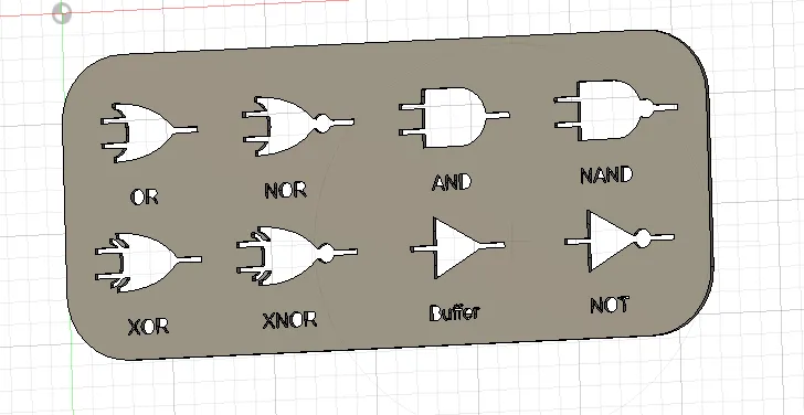 Logic gates template by Ben Dover | Download free STL model ...