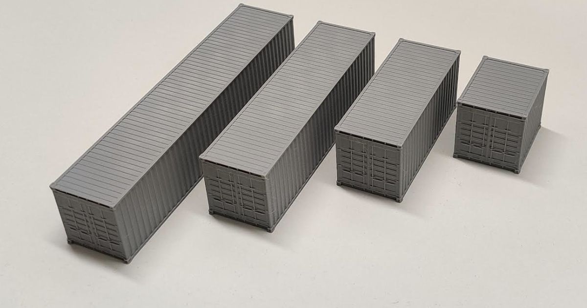 Parametric ISO Container in H0 scale (1:87) by fdmtrains | Download ...