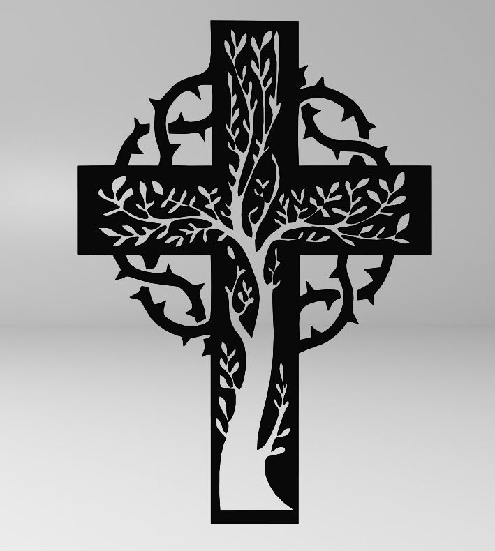 CROSS SYMBOL 4, EASTER DECOR, CROSS DRAWING, 2D CROSS, WALL CROSS ...