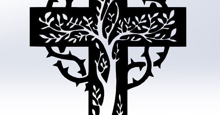 Cross Symbol 4 Easter Decor Cross Drawing 2d Cross Wall Cross Flower Cross By Beudeanflorin