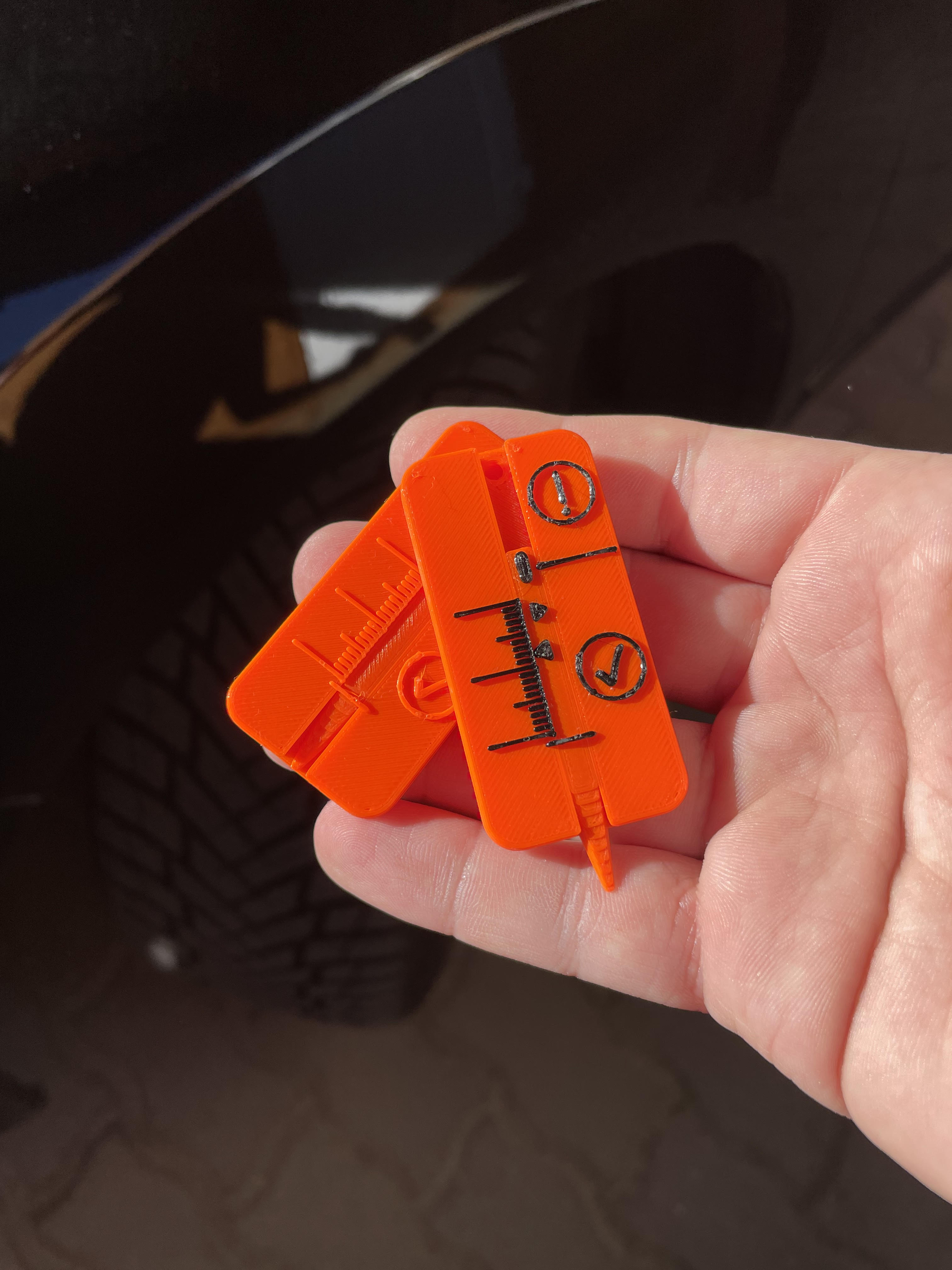 Tyre gauge ruler by CharlieBrown | Download free STL model | Printables.com