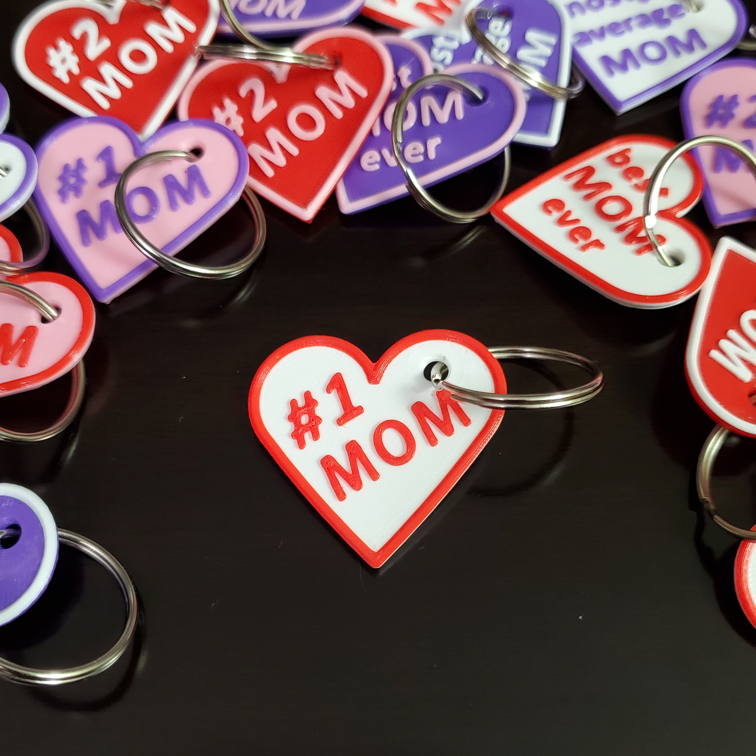 Cute Mother's Day Heart Keychains by Ziggy | Download free STL model ...