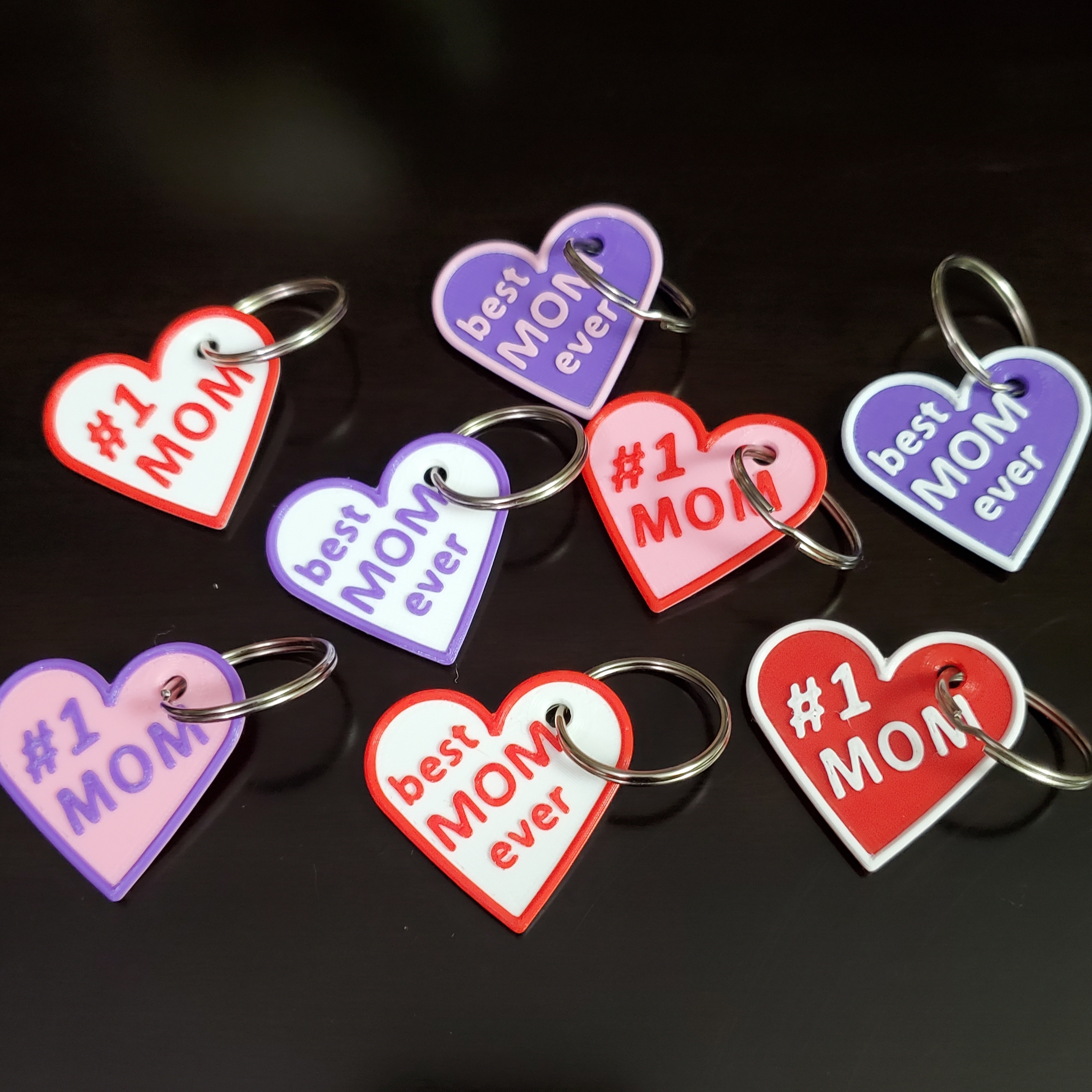 Cute Mother's Day Heart Keychains by Ziggy | Download free STL model ...