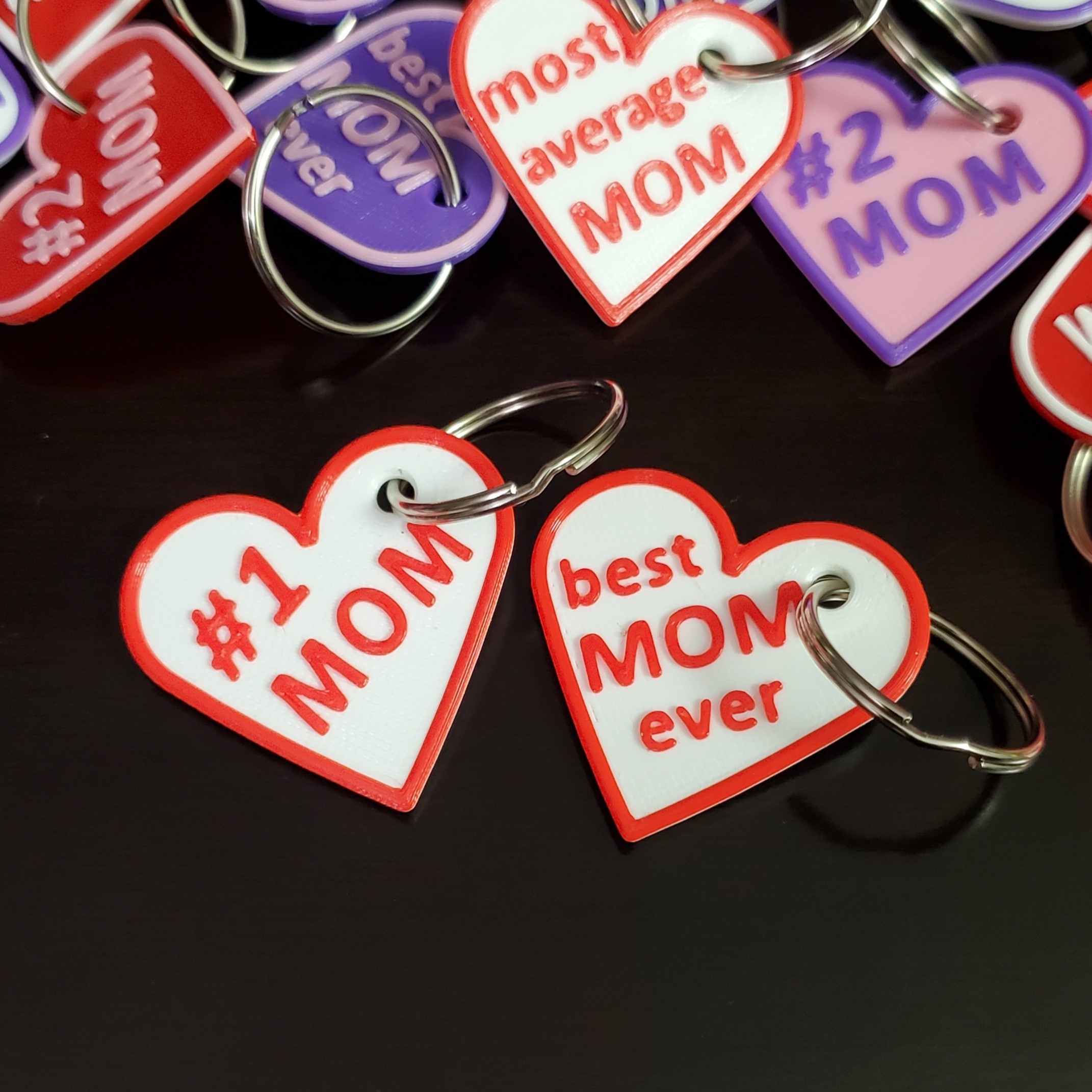 Cute Mother's Day Heart Keychains by Ziggy | Download free STL model ...