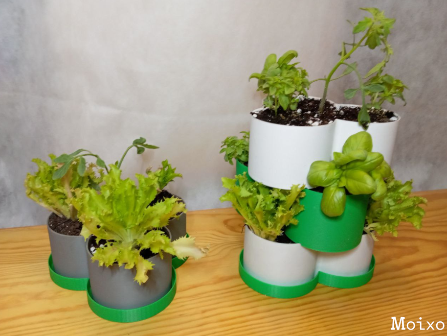 Torre Pot, Stackable planter by Moixo | Download free STL model ...