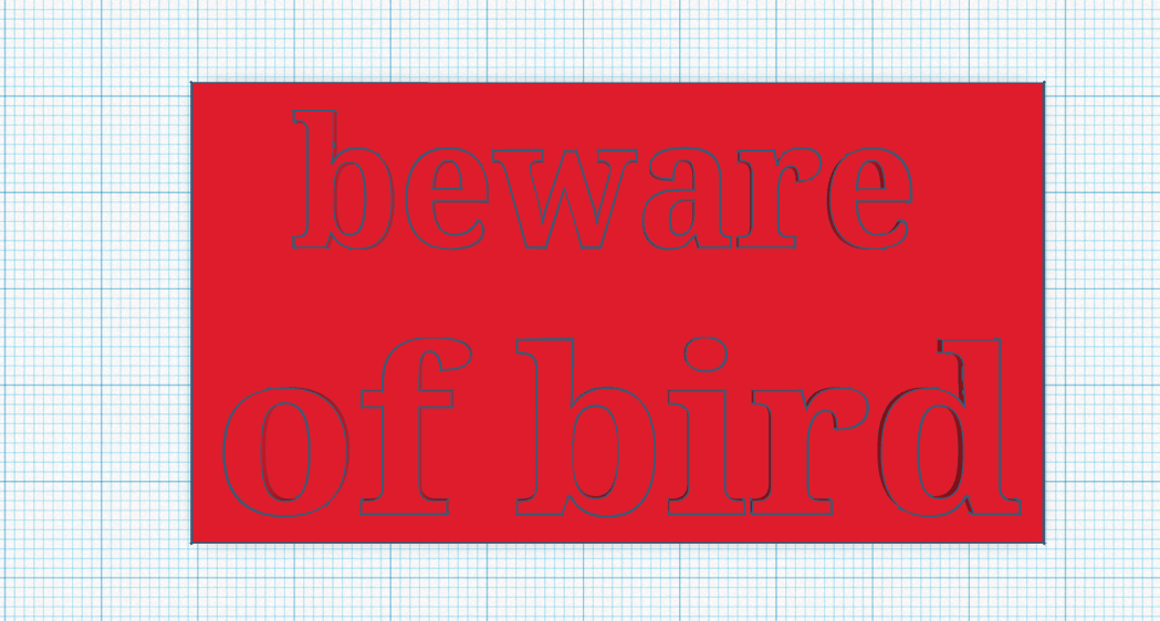 beware of bird sign by xander | Download free STL model | Printables.com