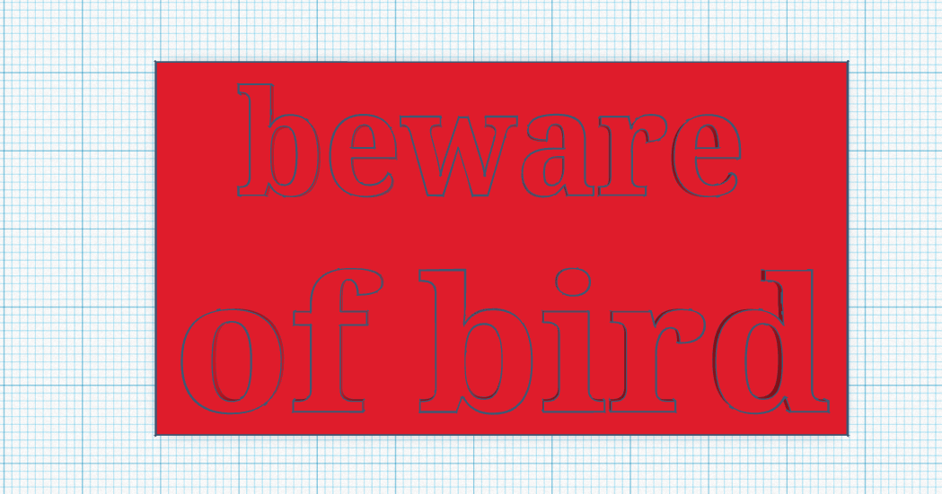 beware of bird sign by xander | Download free STL model | Printables.com