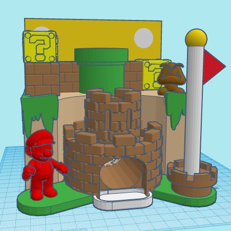 Super Mario Bros. Dice Tower by CopperCanyonRailway | Download free STL ...