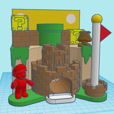 Super Mario Bros. Dice Tower by CopperCanyonRailway | Download free STL ...