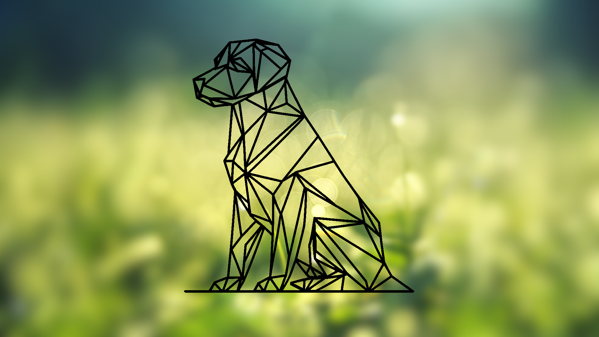 Geometric Dog Wallart by The Maker Chemists | Download free STL model ...