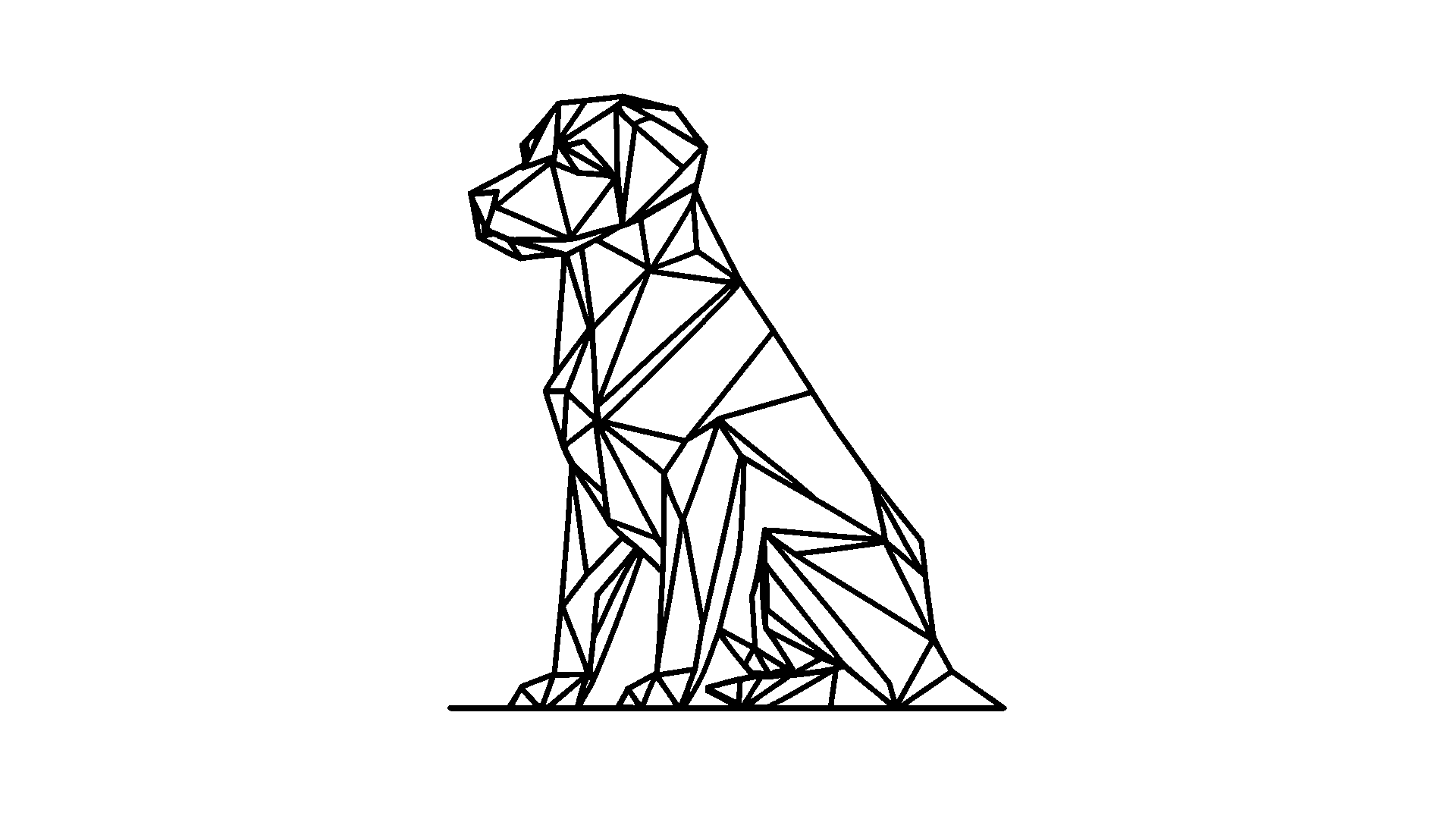 Geometric Dog Wallart by The Maker Chemists | Download free STL model ...