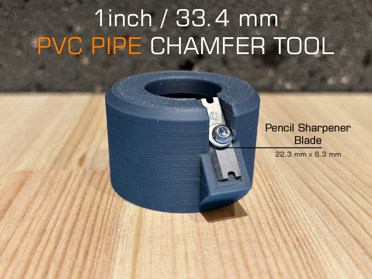 1"/32mm Pipe chamfer tool by sobieh | Download free STL model ...