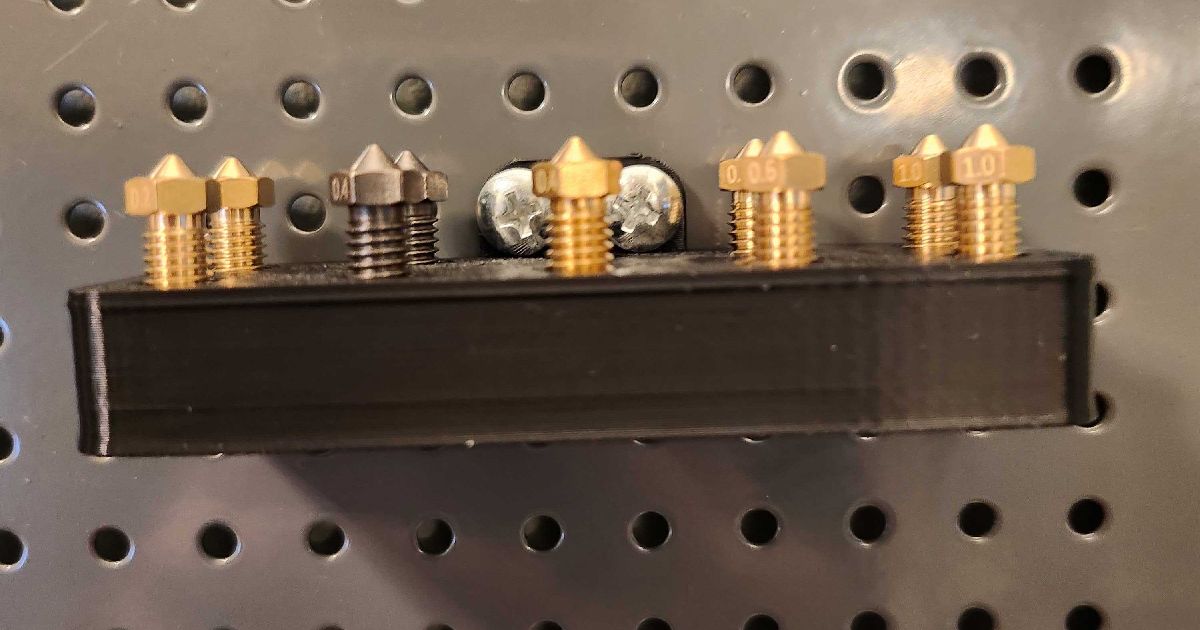 Pegboard Nozzle Holder (Clas Ohlson) by Krissrex | Download free STL ...