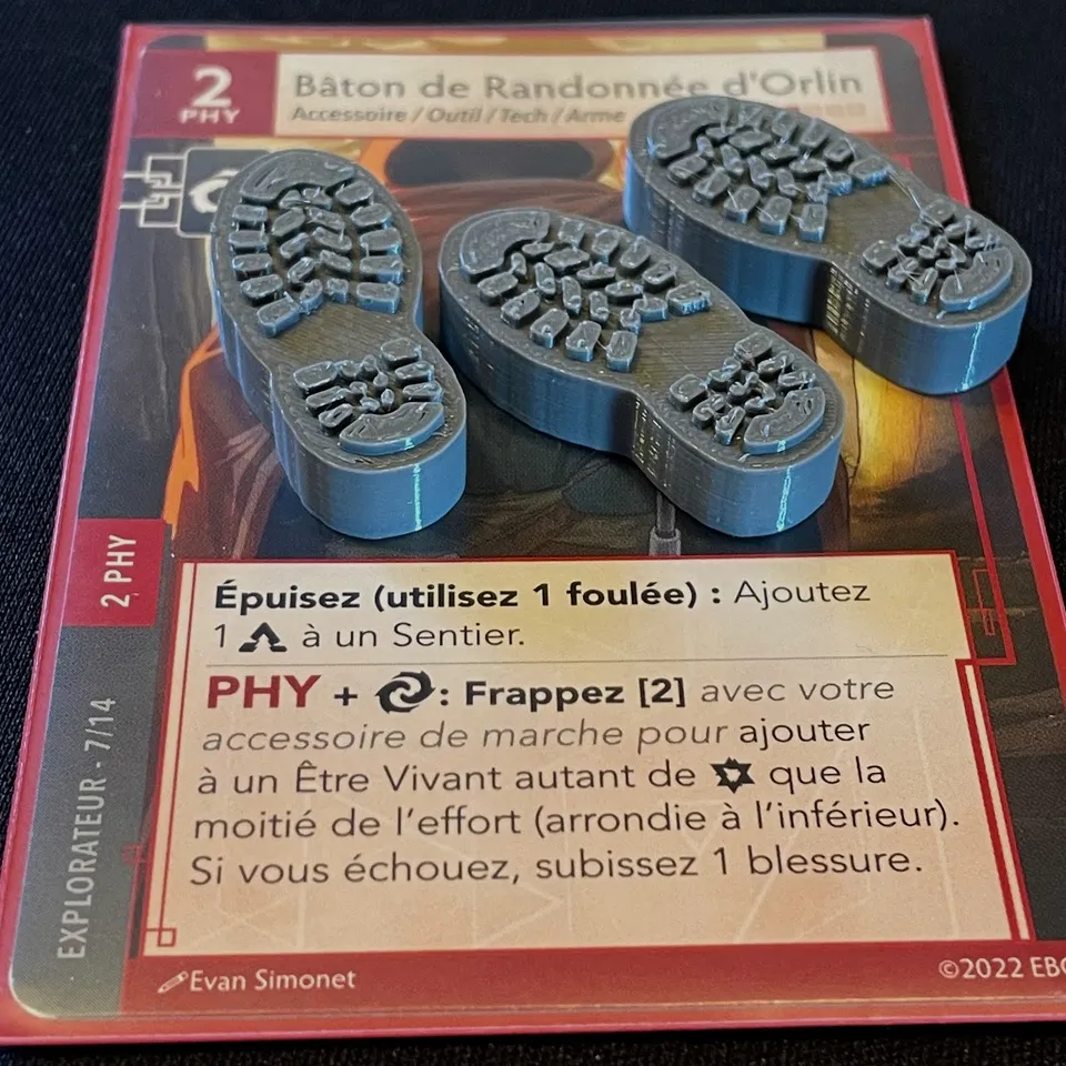 Foot print token game piece by MiracleMike | Download free STL model ...
