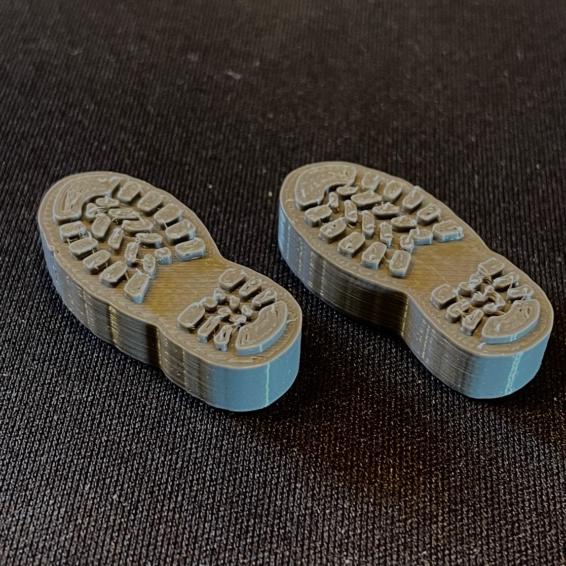 Foot print token game piece by michou | Download free STL model ...
