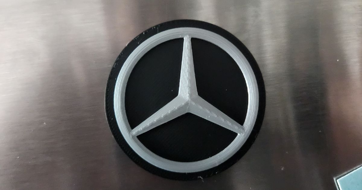 Mercedes Fridge Magnet by Schwabl | Download free STL model ...