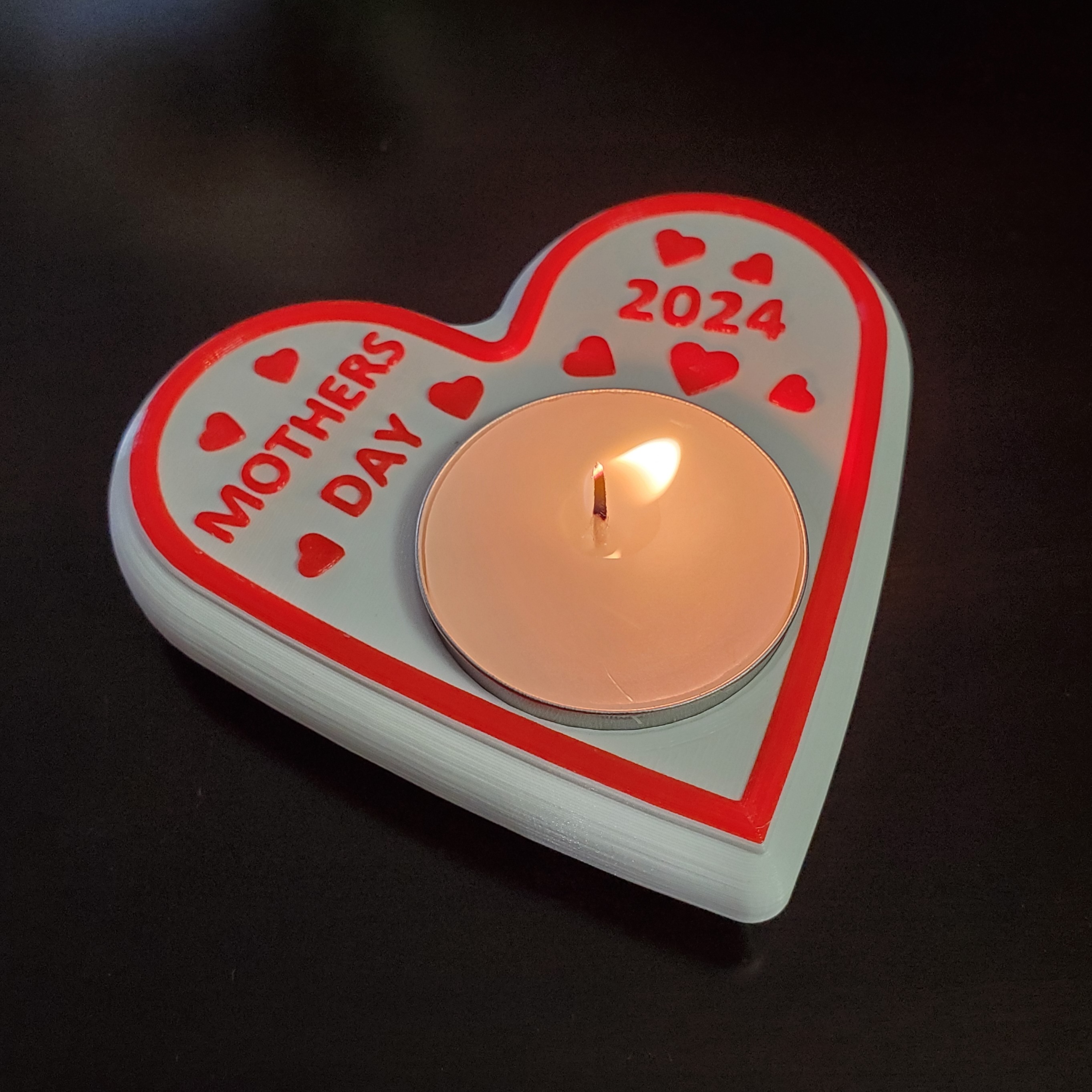 Mother's Day 2024 - Heart Tealight Candle Holder by Ziggy | Download ...