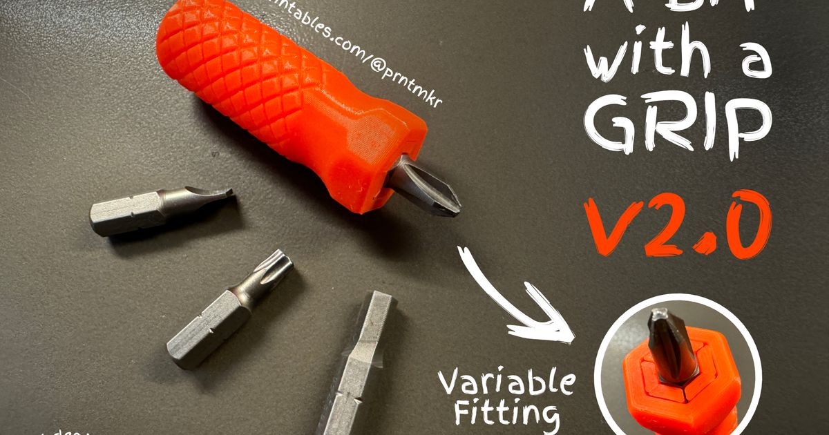 A BIT with a GRIP V2.0 | A must have for your toolbox! von Prntmkr ...