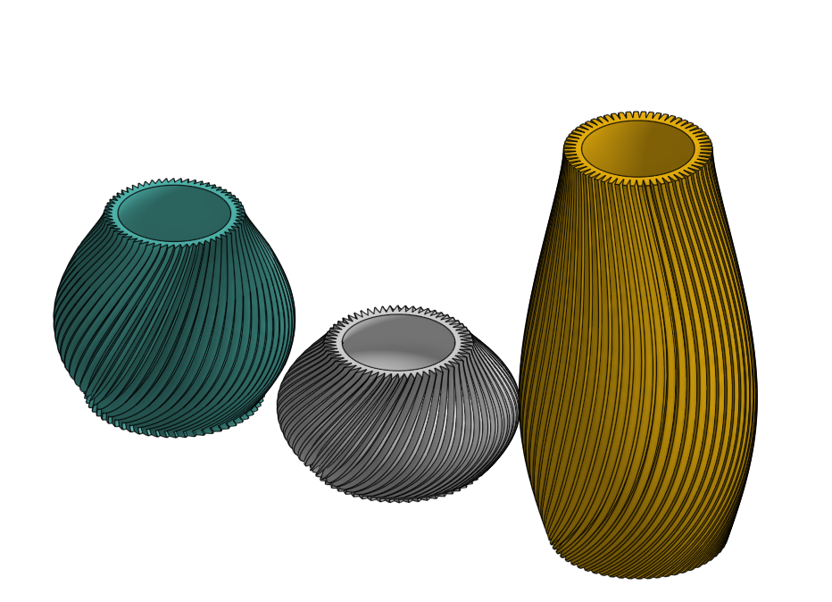 3 Simple Vases by Rodrigo Oliveira | Download free STL model | Printables.com