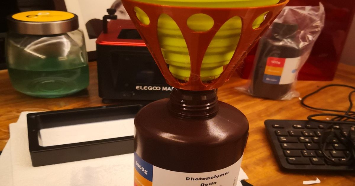 Resin Silicon funnel holder by Surfalex2000 | Download free STL model ...