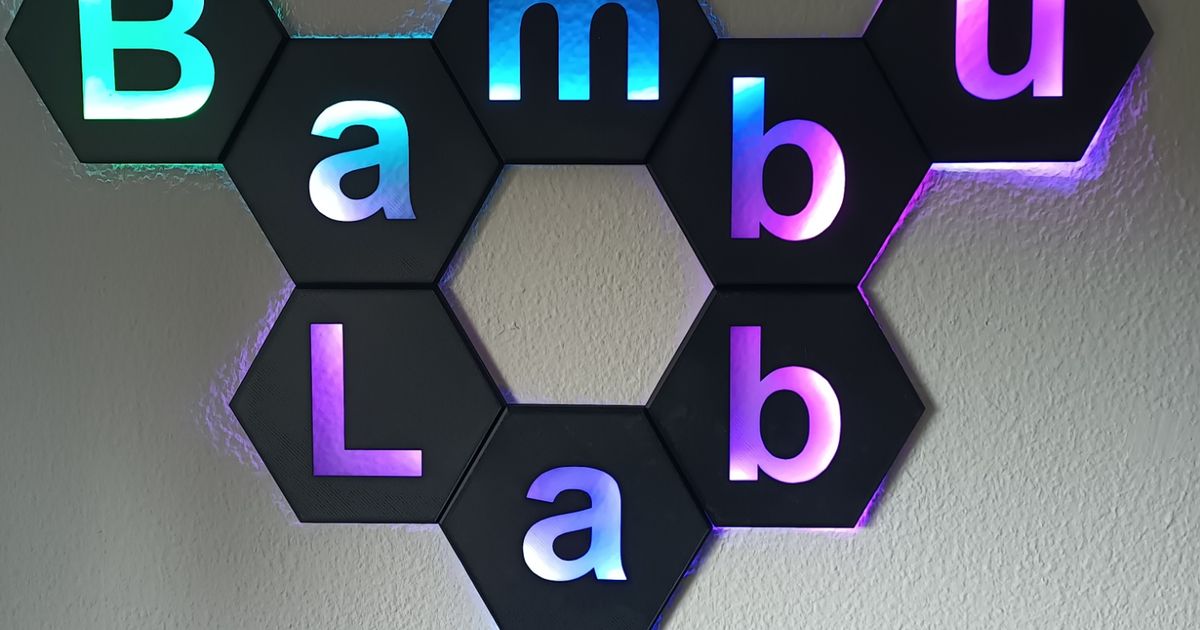Bambu Lab Wandlogo mit Beleuchtung by M.K | Download free STL model ...