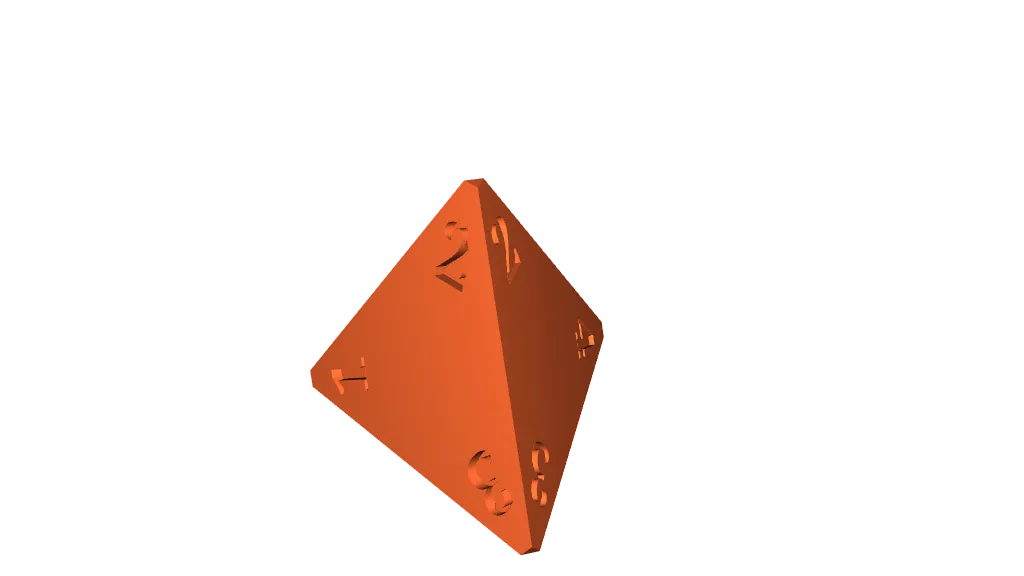 Triangular dice 4 by Firelight | Download free STL model | Printables.com
