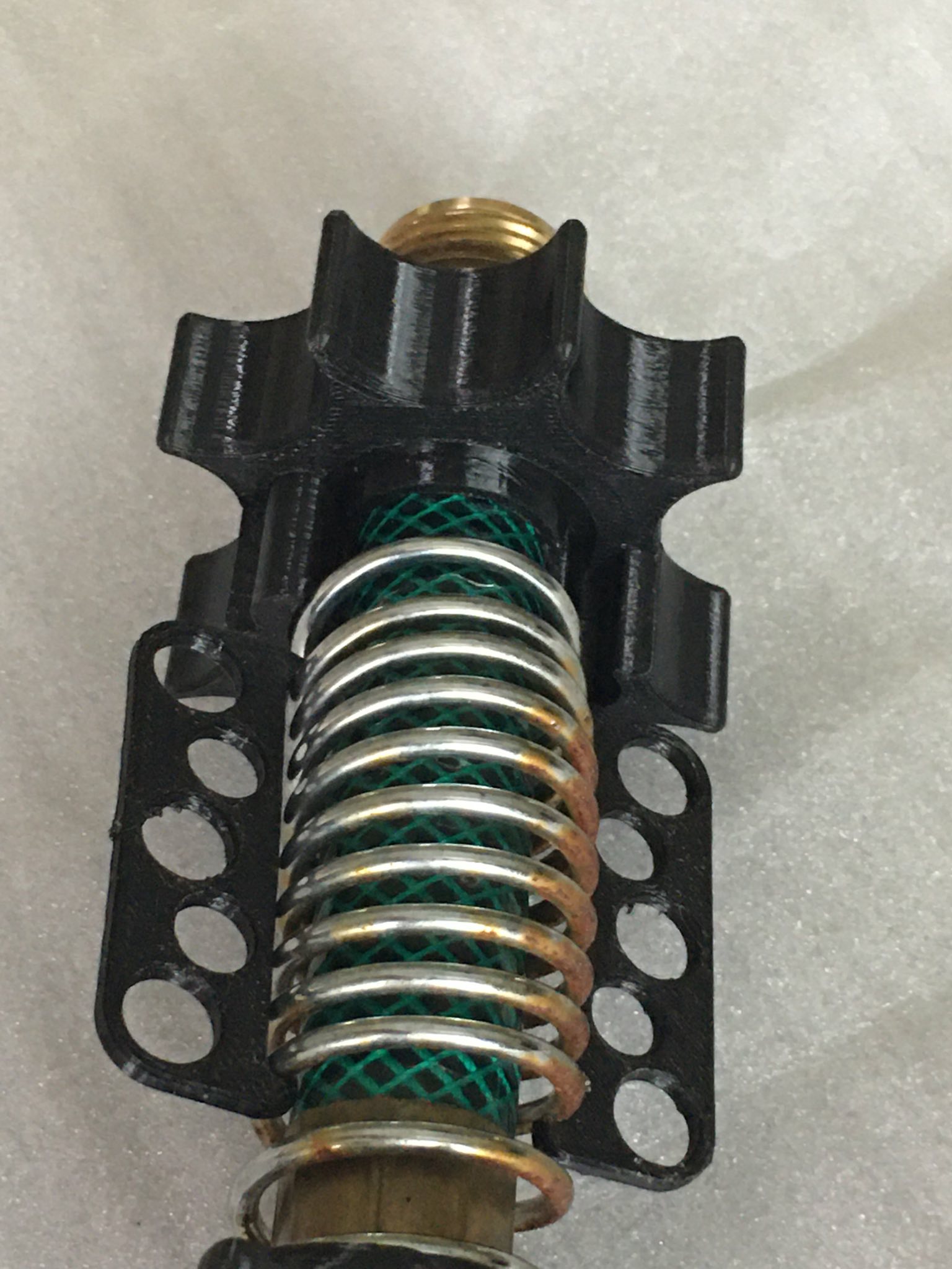 Solid Coil Spring compressor for installation of garden hose handle on ...