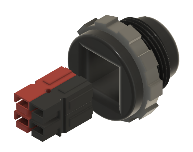 Anderson Powerpole Chassis Mount (for 2 stacked connectors) by Rob ...