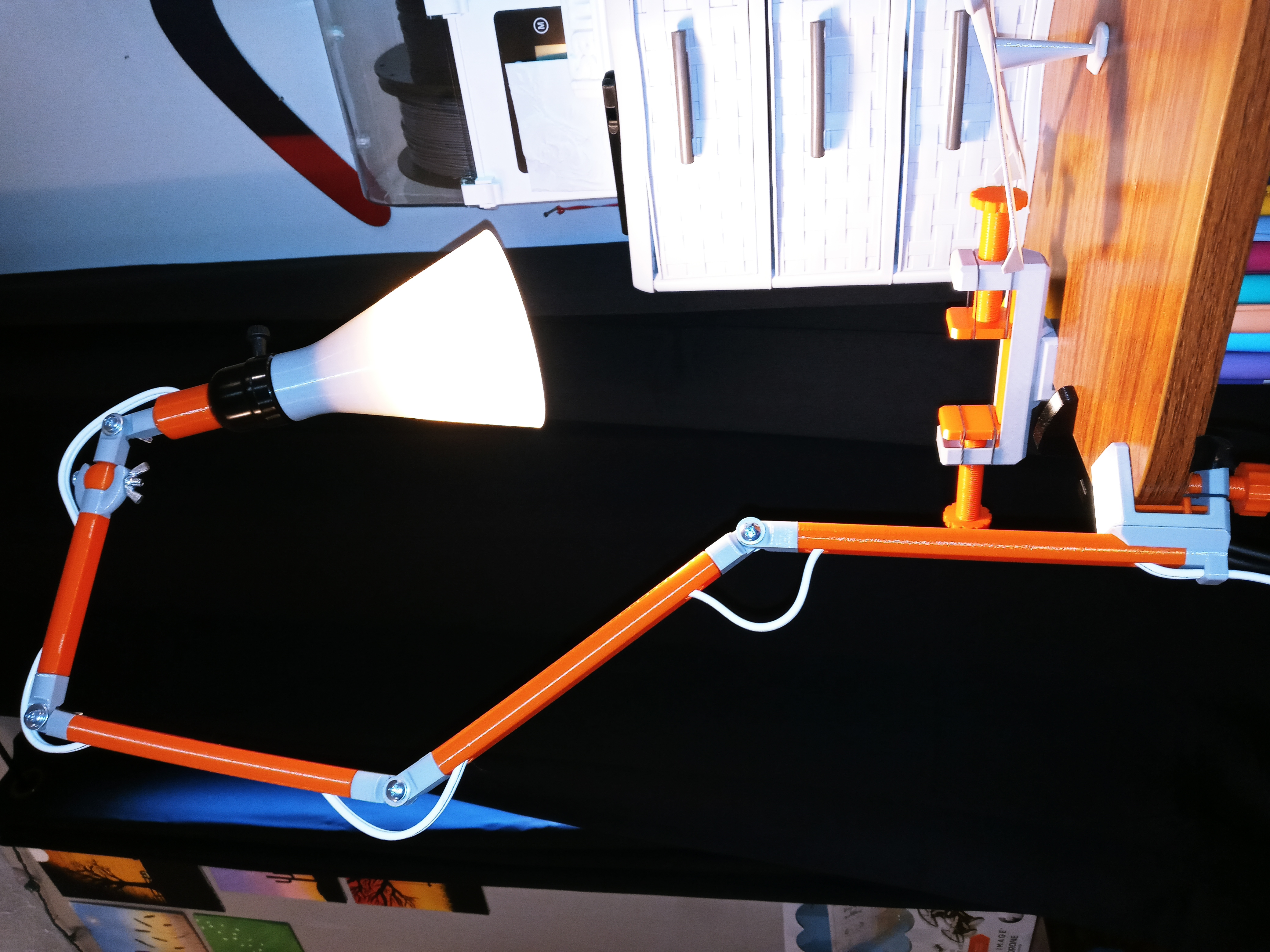 Articulating C-Clamp Desk Lamp by jSamz12 | Download free STL model ...