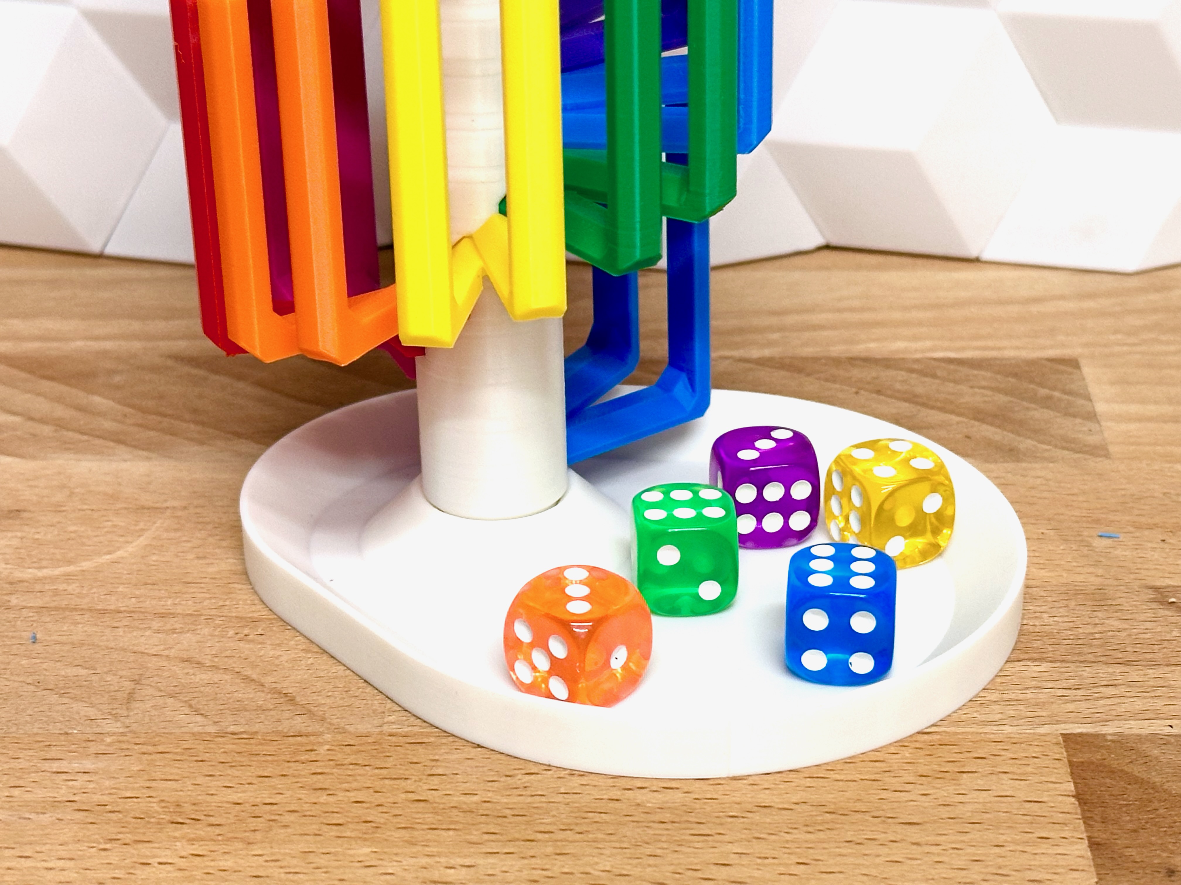 Rainbow Dice Tower (no AMS/MMU needed) by GlennovitS 3D | Download free ...