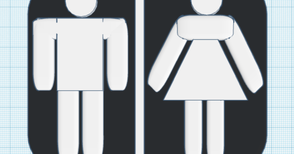 Bathroom Sign by 3D Master | Download free STL model | Printables.com